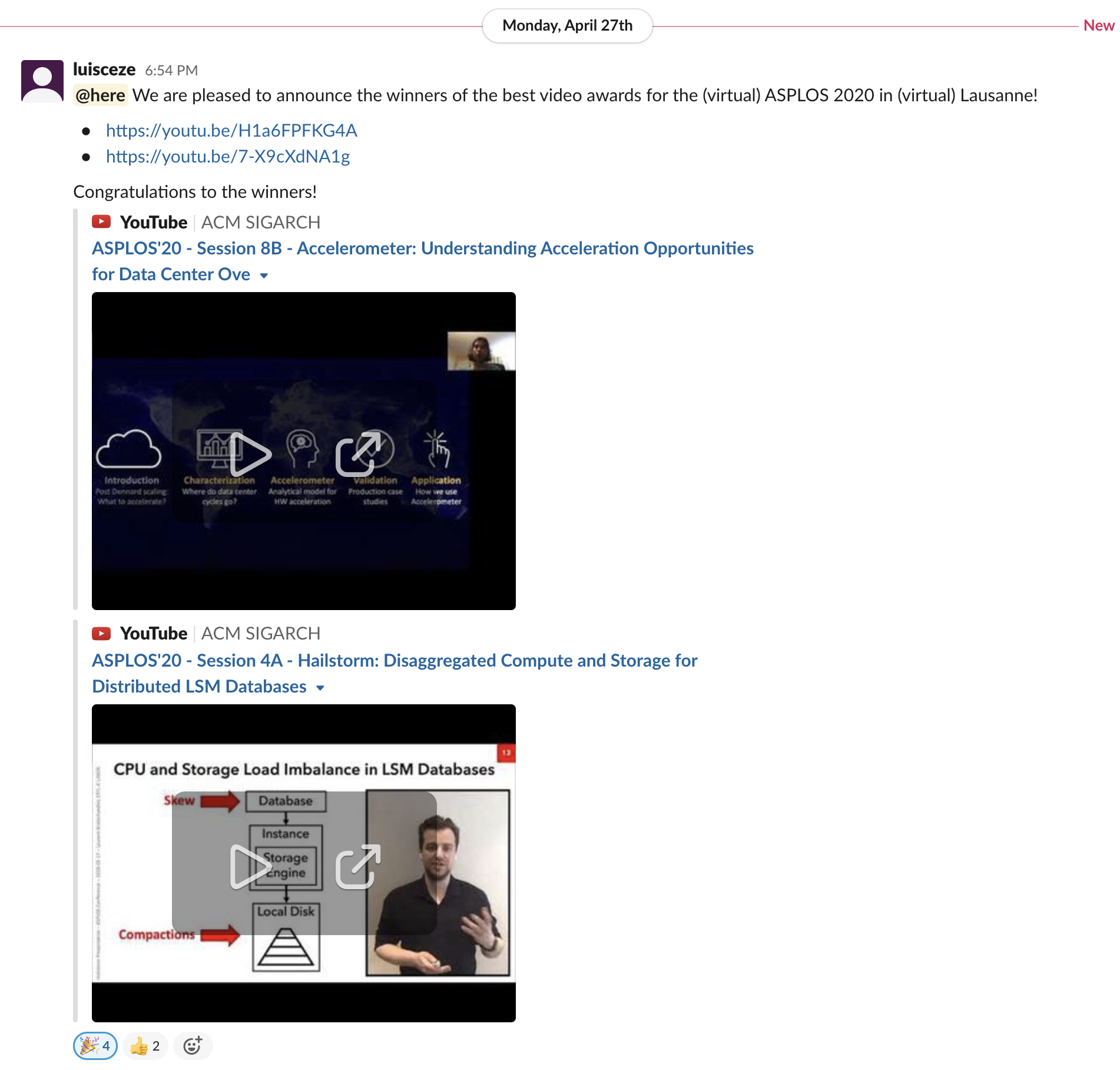 Hailstorm Awarded Best Video at ASPLOS'20 — binds.ch